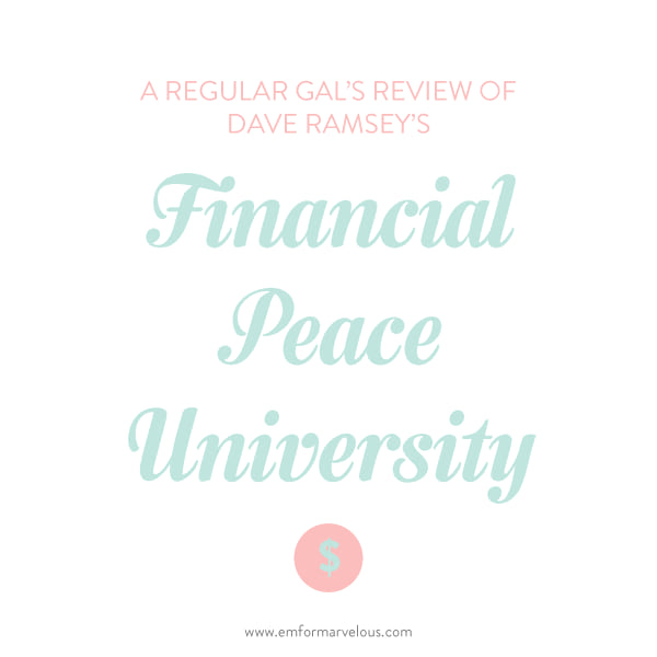 Marvelous Money: A review of Financial Peace University - Em for ...