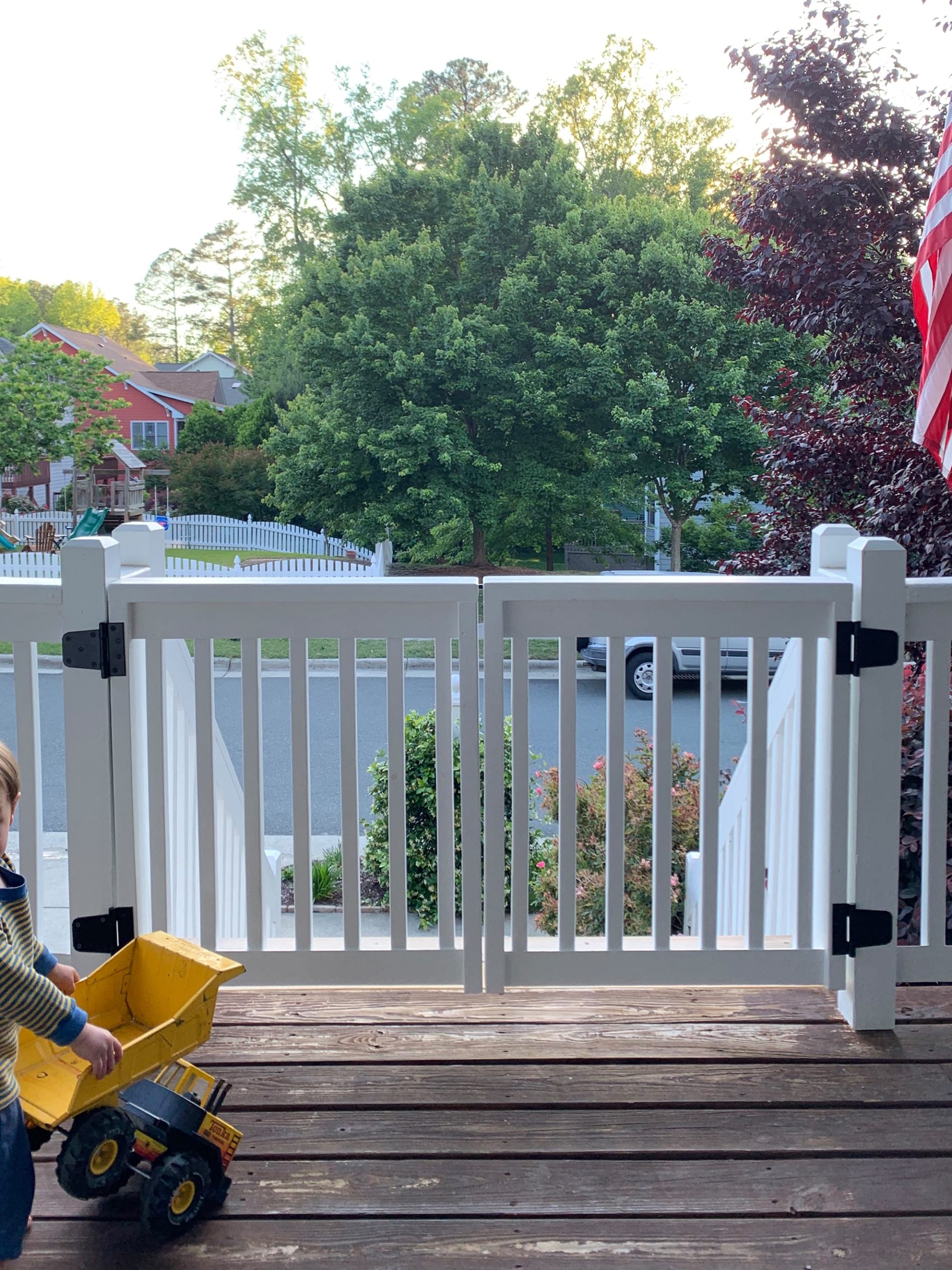 Our new front porch gate - Em for Marvelous