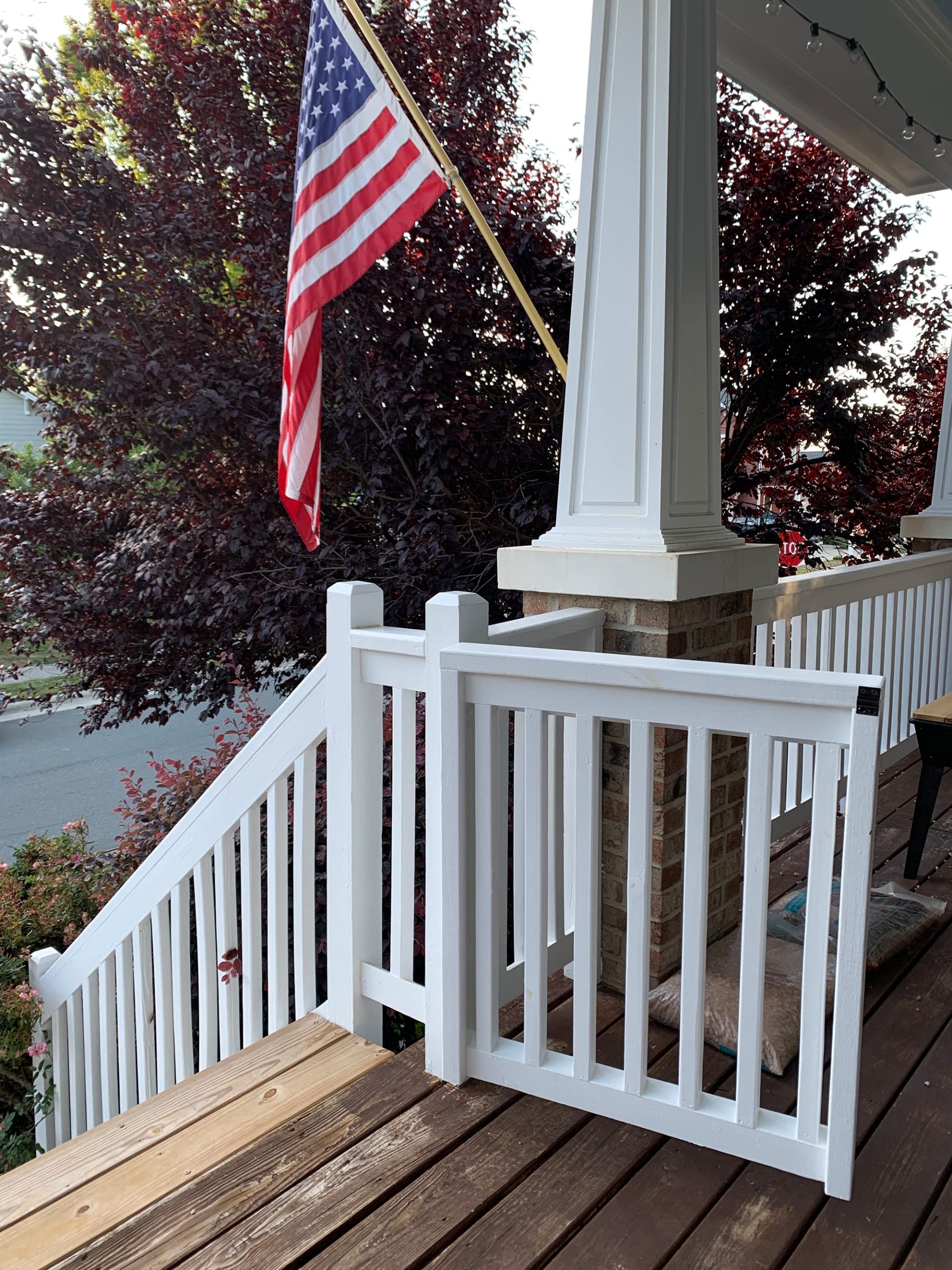 Our new front porch gate - Em for Marvelous